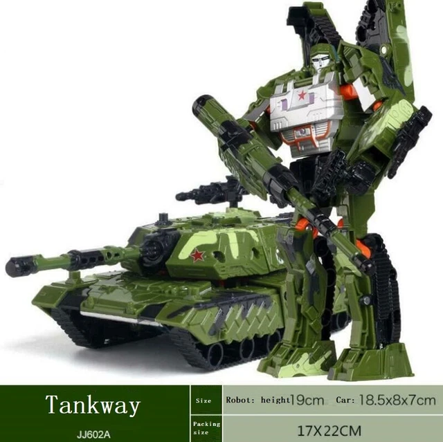 TRANSFORMER GREEN TANKWAY Autobots Action Figures Tank Robot Kid Toys £ ...
