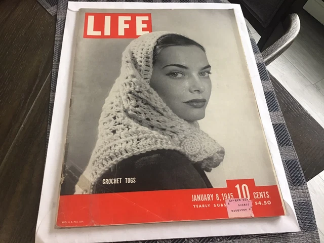 LIFE MAGAZINE January 8 1945 / Battle Of The Bulge/ Bombers Attack ...