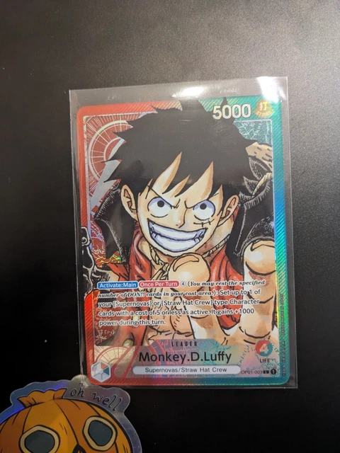 OP01-003-ALT MONKEY.D.LUFFY LEADER Alternative Art One Piece TCG Card EUR 220,00 - PicClick FR