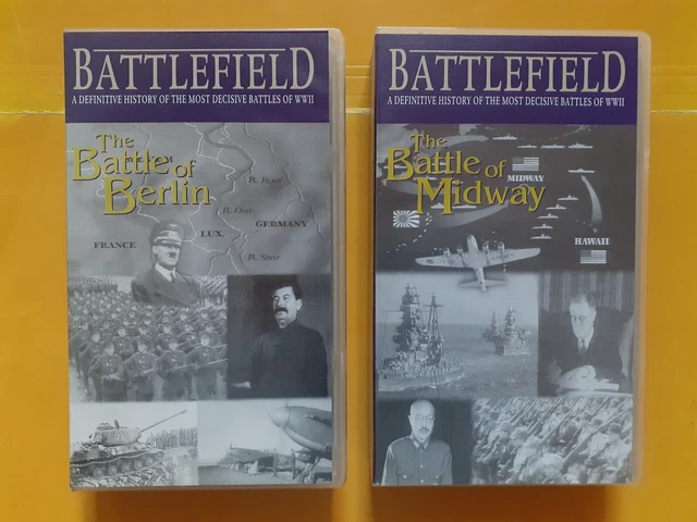 BATTLEFIELD; BATTLE OF Berlin & Battle of Midway; Two VHS Documentary ...
