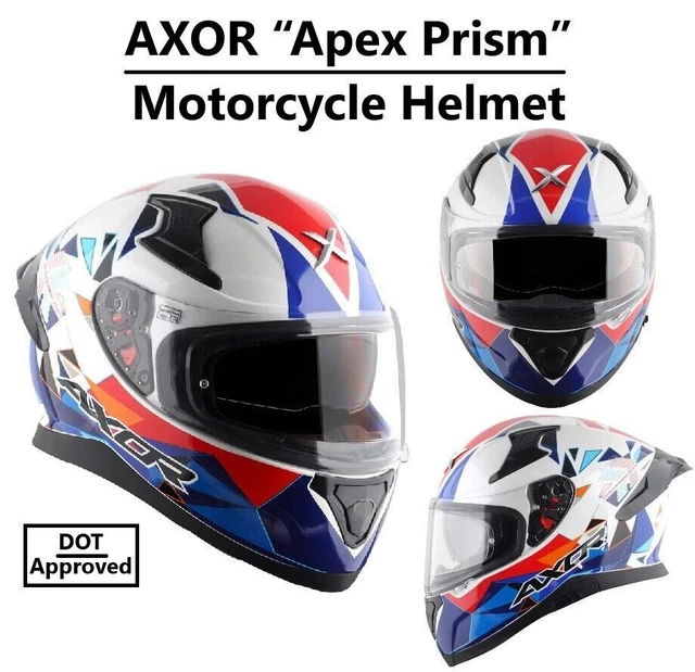 CASQUE DE MOTO intégral certifié AXOR « Apex Prism » DOT & ECE EUR 149 ...