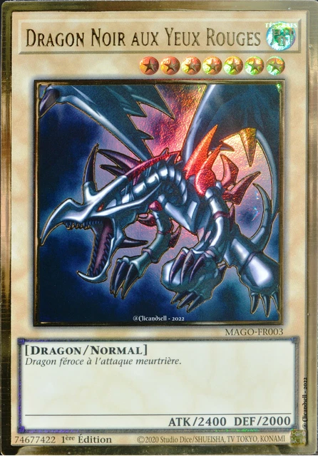 CARTE YU-GI-OH MAGO-FR003 Dragon Noir Aux Yeux Rouges Gold Rare NEUF FR ...