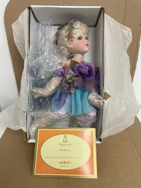 COLLECTABLE ALBERON PORCELAIN SITTING DOLL “ISABELL” - new in box £47. ...