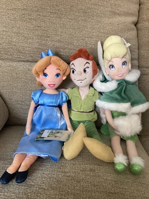 DISNEY PETER PAN Soft Toy Bundle Wendy Tinker bell & Peter Plush £39.99 ...