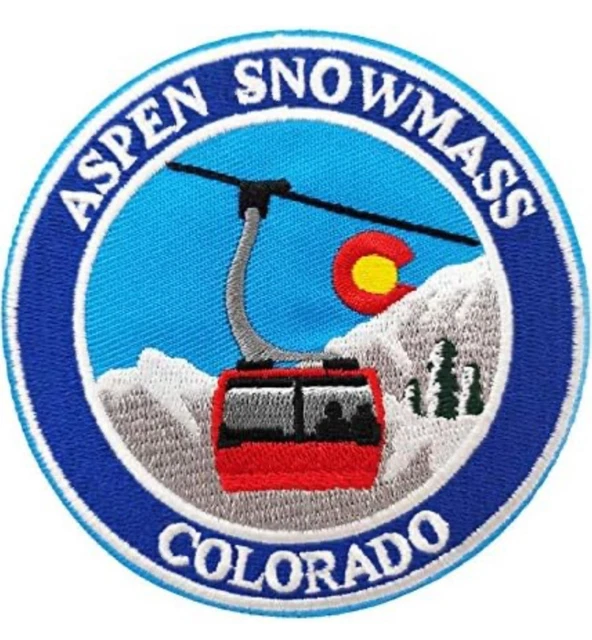 ASPEN SNOWMASS COLORADO Patch (3.5") Iron/Sew-on Badge Travel Souvenir ...