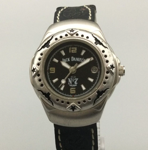 OROLOGIO JACK DANIELS Vecchio N. 7 Donna Tono Argento Quadrante Nero ...