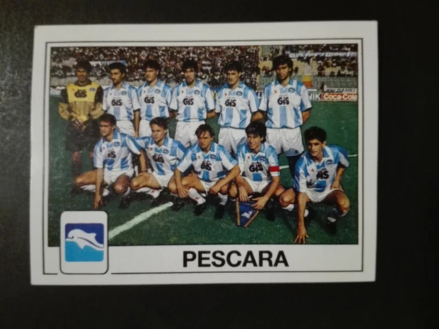 FIGURINA CALCIATORI PANINI 1989/90 SQUADRA PESCARA n° 456 NUOVA CON VELINA NEW EUR 1,20 ...