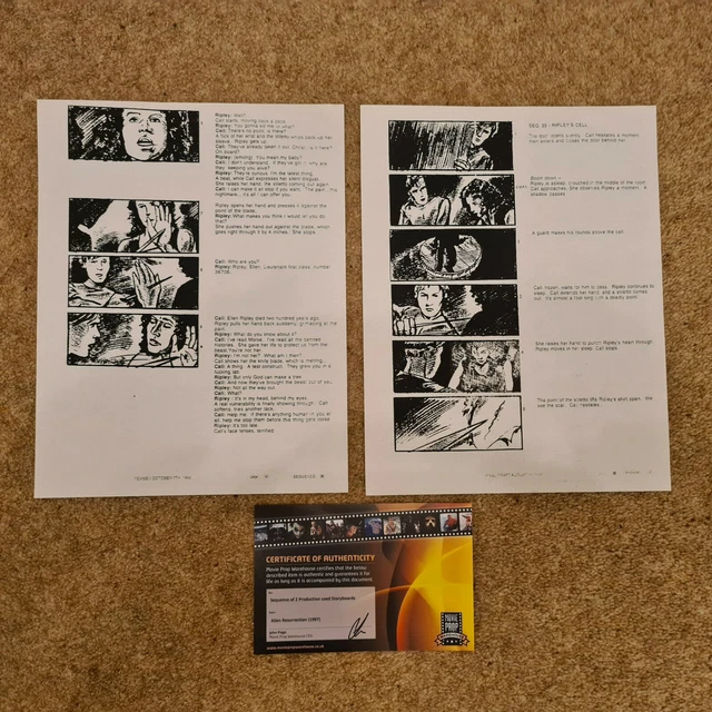 ALIEN RESURRECTION 1997 - Original Production Used Storyboards £31.88 ...