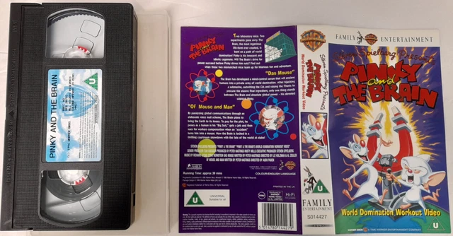 VHS VIDEO TAPE PINKY AND THE BRAIN WORLD DOMINATION WORKOUT VIDEO 1996 ...