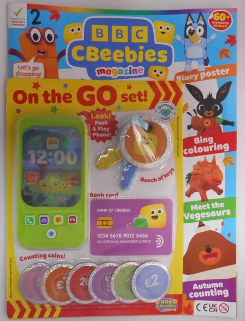 BBC CBEEBIES MAGAZINE #628 2023 Duggee Bluey Bing + On The Go playset ...