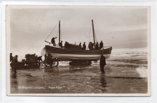 THE SKEGNESS LIFEBOAT "ANNE ALLEN": Lincolnshire lifeboat postcard ...