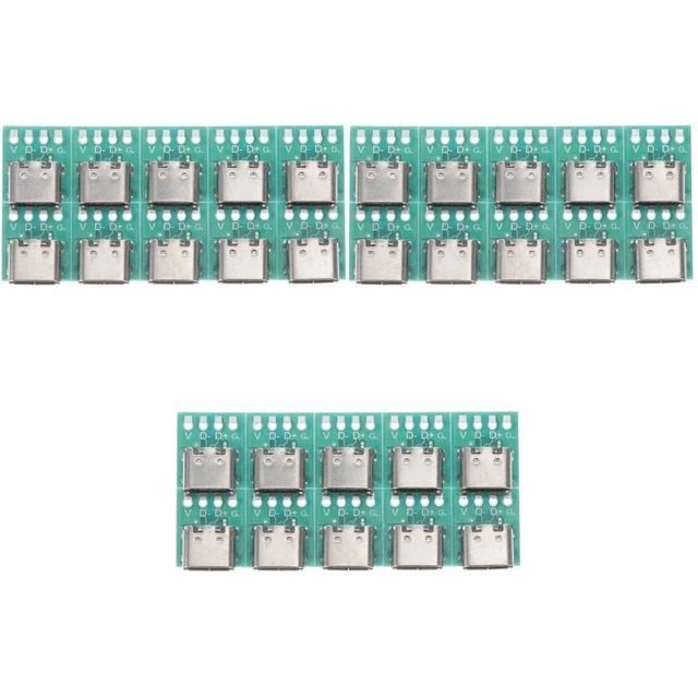 30 PCS RECEPTACLE Adapter Usb Connectors PCB Converter Board $14.10 ...
