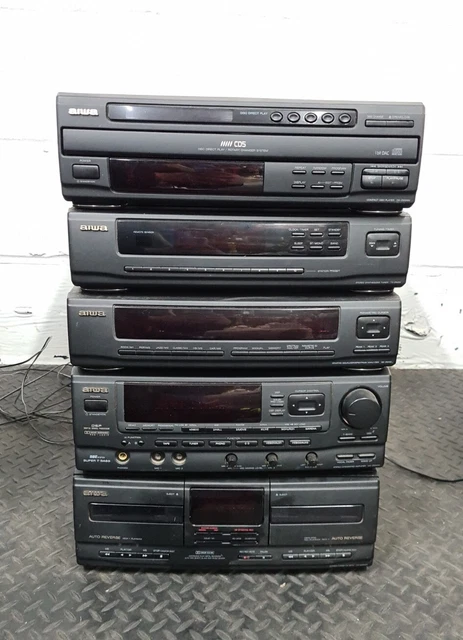 AIWA MX-Z9300M HIFI Stereo Stack System 5 Stack/3 Speakers/ Remote-Read ...