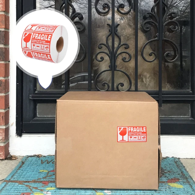 SHIPPING BOX LABEL Packing Warning Sticker Cartons Fragile Sticker £26. ...