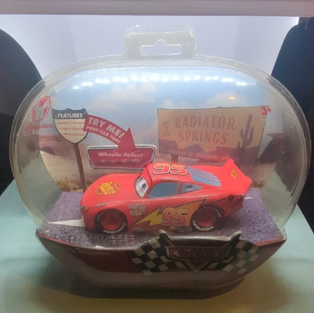 DISNEY STORE CARS 2006 Lightning McQueen Talking Car With Wheelie ...