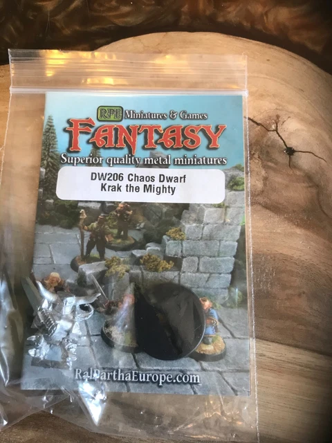 RAL PARTHA MINIATURES (RPE) Chaos Dwarf Krak the Mighty DW206 BNIB DND ...
