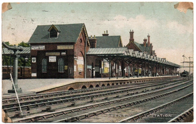 143#PRINTED POSTCARD OF Long Eaton Railway Station Nottingham Posted ...