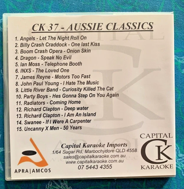 CAPITAL KARAOKE CDG 037 - Australian Classic Karaoke $25.00 - PicClick AU