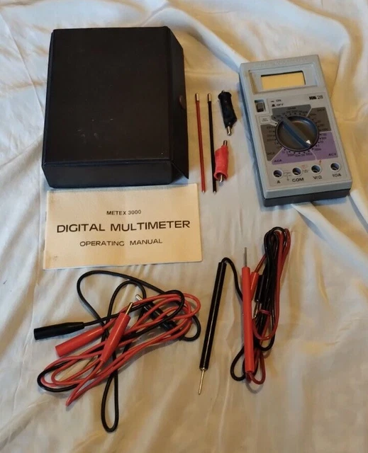 CASED WORKING METEX 3000 Digital Multimeter with Test Leads £20.00 ...
