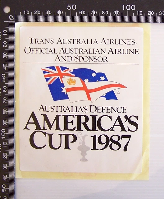 VINTAGE 1987 TAA Trans Australian Airlines Americas Cup Souvenir Promo ...