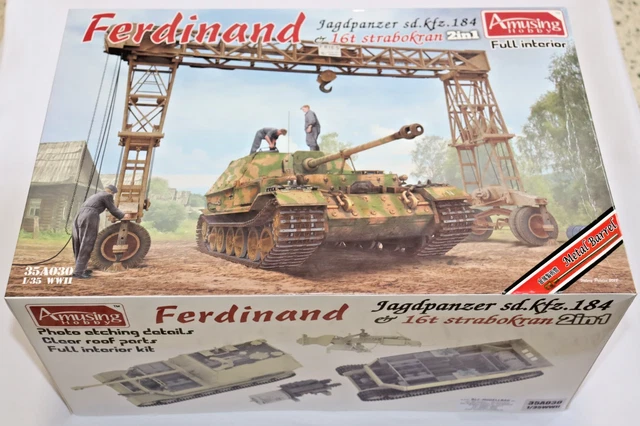 AMUSING HOBBY JAGDPANZER FERDINAND SD.KFZ.184 & 16t STRABOKRAN 2in1 1: ...