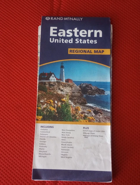 STATE MAP OF Eastern United States , Easy To Read!, by Rand McNally ...