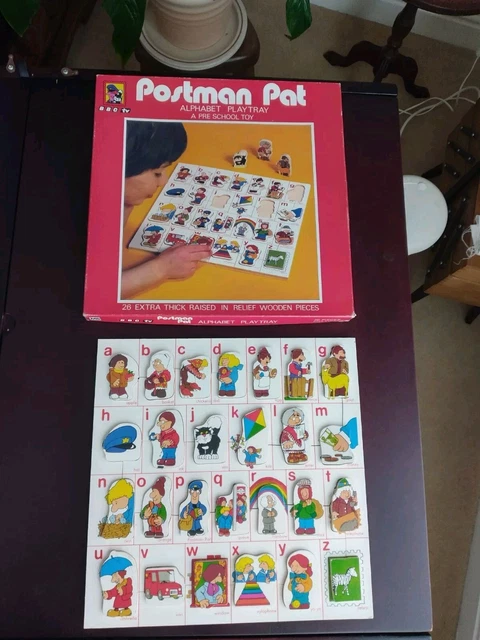 POSTMAN PAT Alphabet Playtray - Wooden Pieces Vintage Jigsaw £0.99 ...