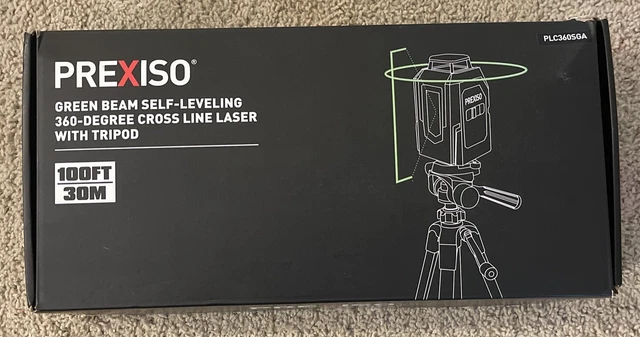 PREXISO 100FT 360° Laser Level with Tripod Self Leveling Cross Line ...