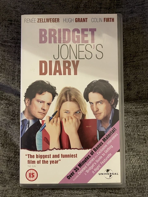 BRIDGET JONES'S DIARY UK PAL VHS Video Hugh Grant Colin Firth Renee ...