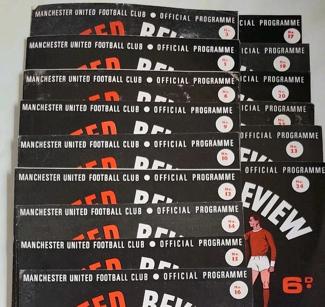MANCHESTER UNITED 1966-67 Home & Away Programmes. Preowned. £16.13 ...