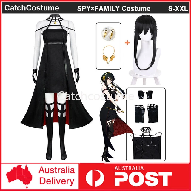 ANIME SPY×FAMILY YOR Forger Cosplay Costume Dress with Wig Halloween ...