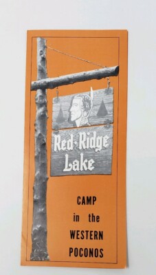 1960S RED RIDGE Lake Campground / Resort Vintage Brochure - Poconos ...