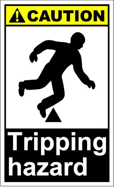 TRIPPING HAZARD CAUTION OSHA / ANSI Aluminum METAL Sign EUR 50,01 ...