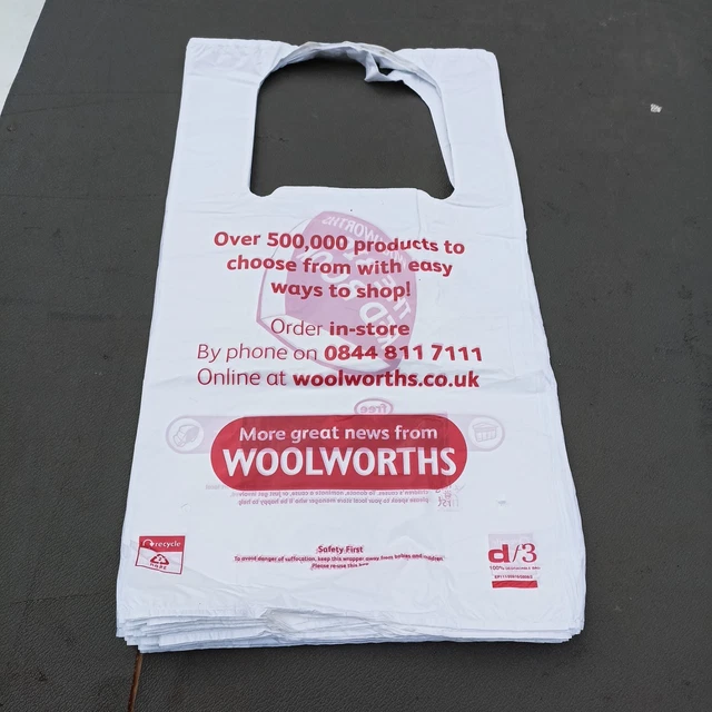 WOOLWORTHS THE BIG RED BOOK PLASTIC CARRIER BAG - BRAND NEW - Vintage ...