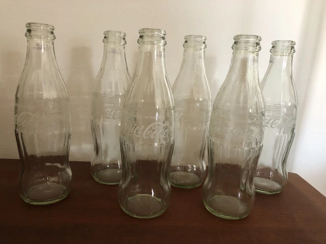 COCA COLA DIET Coke Bottles Empty 250ml Craft Up Cycle Glass Bottles ...