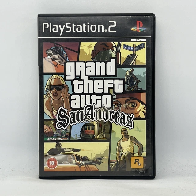 GRAND THEFT AUTO San Andreas GTA Rockstar PS2 Sony PlayStation Game PAL ...