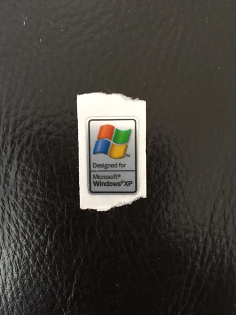 MICROSOFT WINDOWS XP Sticker Genuine Product These Were Supplied On ...