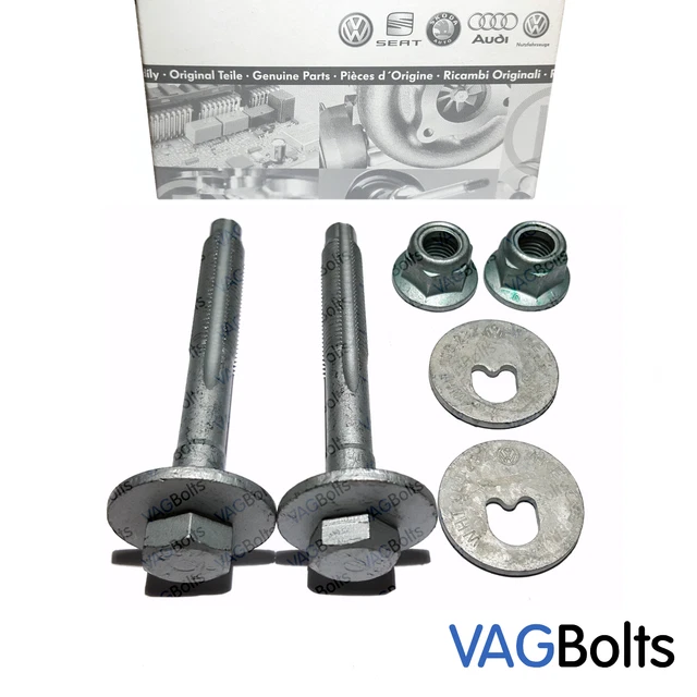 GENUINE VW AUDI Lower Rear Suspension Toe Alignment 2x Eccentric Bolt ...