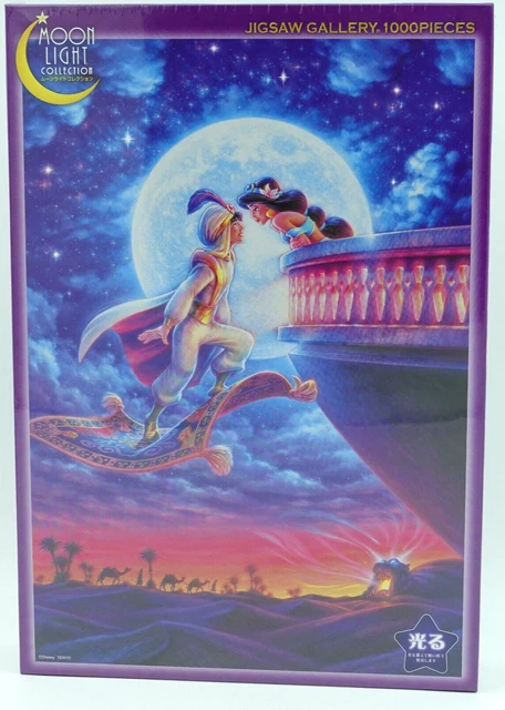 TENYO 1000 PIECE Jigsaw Puzzle Disney Aladdin Moonlight Romance 51x73 ...