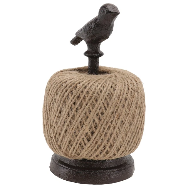 1PC CAST IRON Hemp Rope Rack Bird Design Retro Style Bobbin Adornment ...