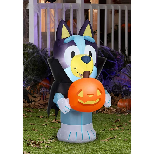 GEMMY AIRBLOWN INFLATABLE Bluey in Vampire Costume Bluey, 3.5 Ft Tall ...
