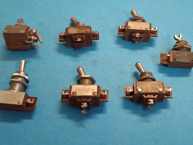 TOGGLE SWITCHES ~ Assorted vintage ~ Paxolin body ~ Ex equipment ...
