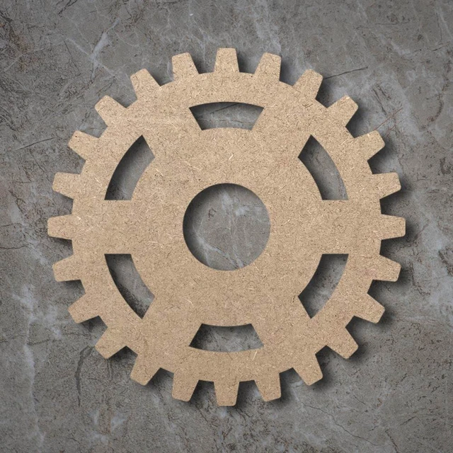 LARGE MDF COG Craft Wooden Shape Blank Wood 20 30 40cm Unpainted £3.50 ...