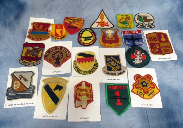 LOT OF 20 Military Vietnam War Era Patches 88Th 66th Ordinance ...
