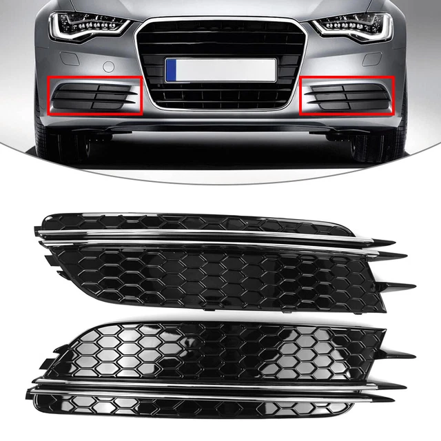 HONEYCOMB FRONT BUMPER Fog Light Grille For Audi A6 C7 Sedan 2012-2015 GZ EUR 68,24 - PicClick FR