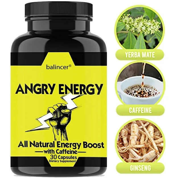 ENERGY BOOSTER CAPSULE Anti Fatica Guaranà Caffeina Estratto di Guaranà ...