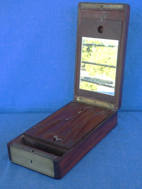 FRENCH MILITARY OFFICERS Campaign Razor Box Grooming Case circa 1865 ...