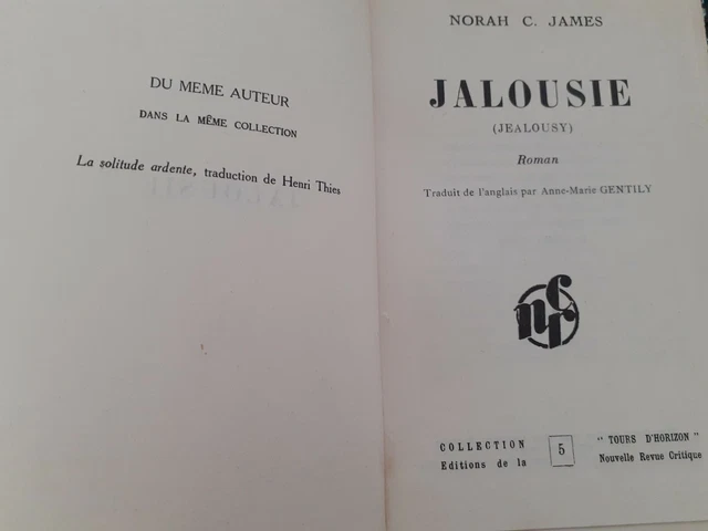 GUANTE NORAH C. James Persiana Novela NRF 1934 Edition Owl - Alfa- N º ...