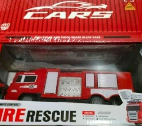 FIRE RESCUE RED fire truck radio control miniature car container box 48 ...