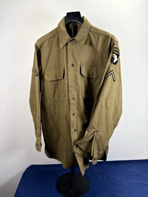 WWII US ARMY Wool Shirt 1944–45 Dated – With Reproduction 101st ...